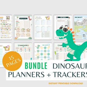 TODDLER Planner Printable Potty Chart DINOSAUR Daily Routine Chart ...
