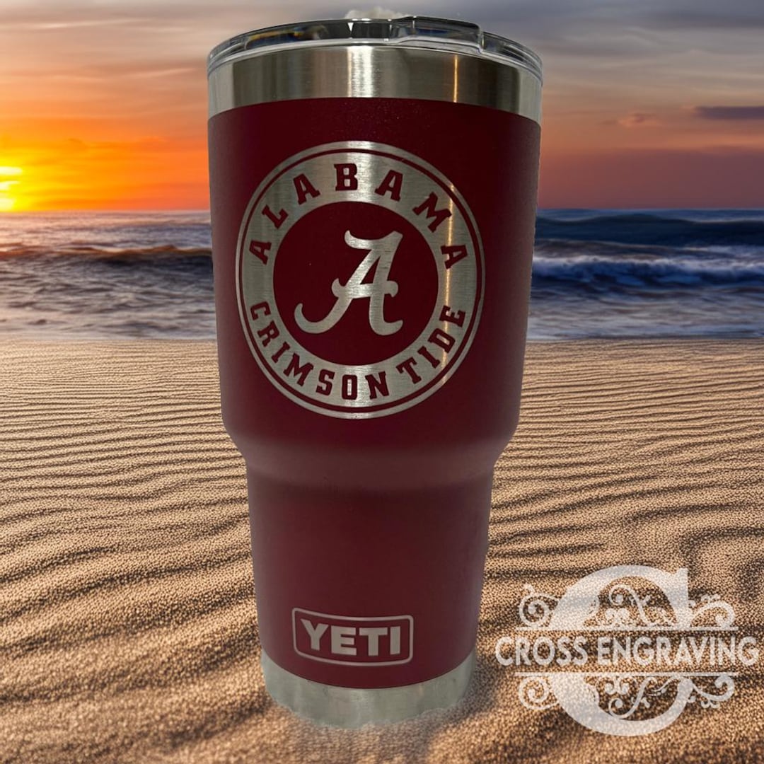 Custom Alabama Crimson Tide YETI Tumbler • Personalized Laser Engraved ...