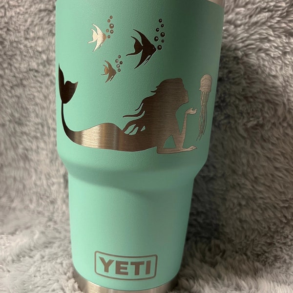 Engraved Mermaid Tumbler Etsy