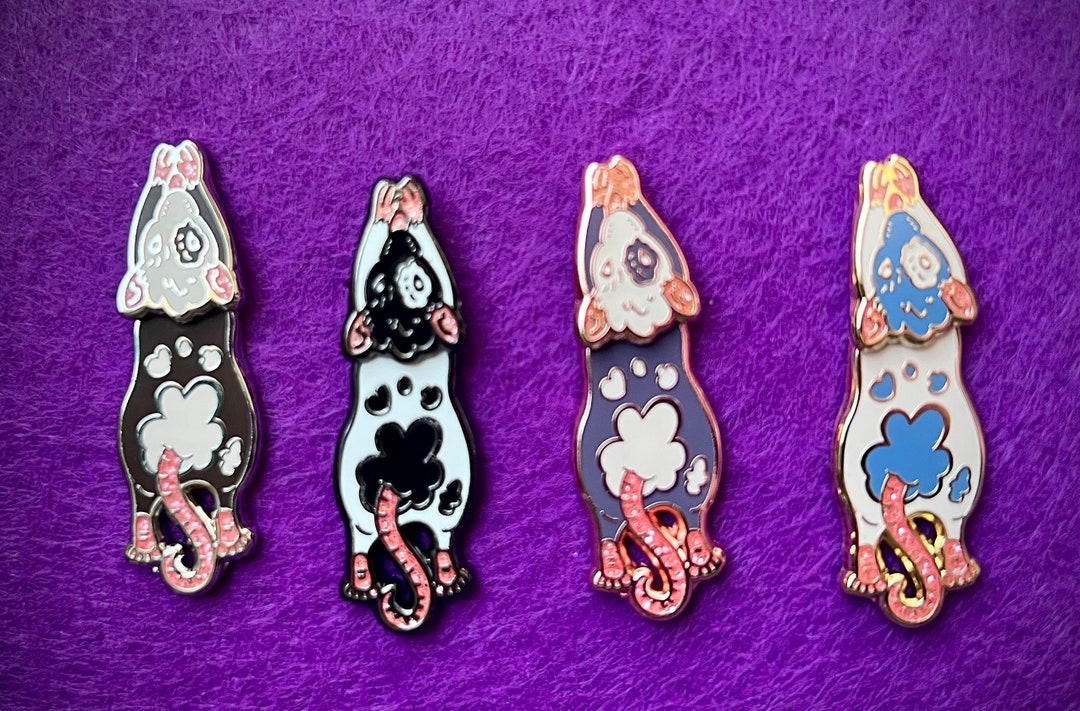 Rat With Swinging Body Hard Enamel Pins - Etsy