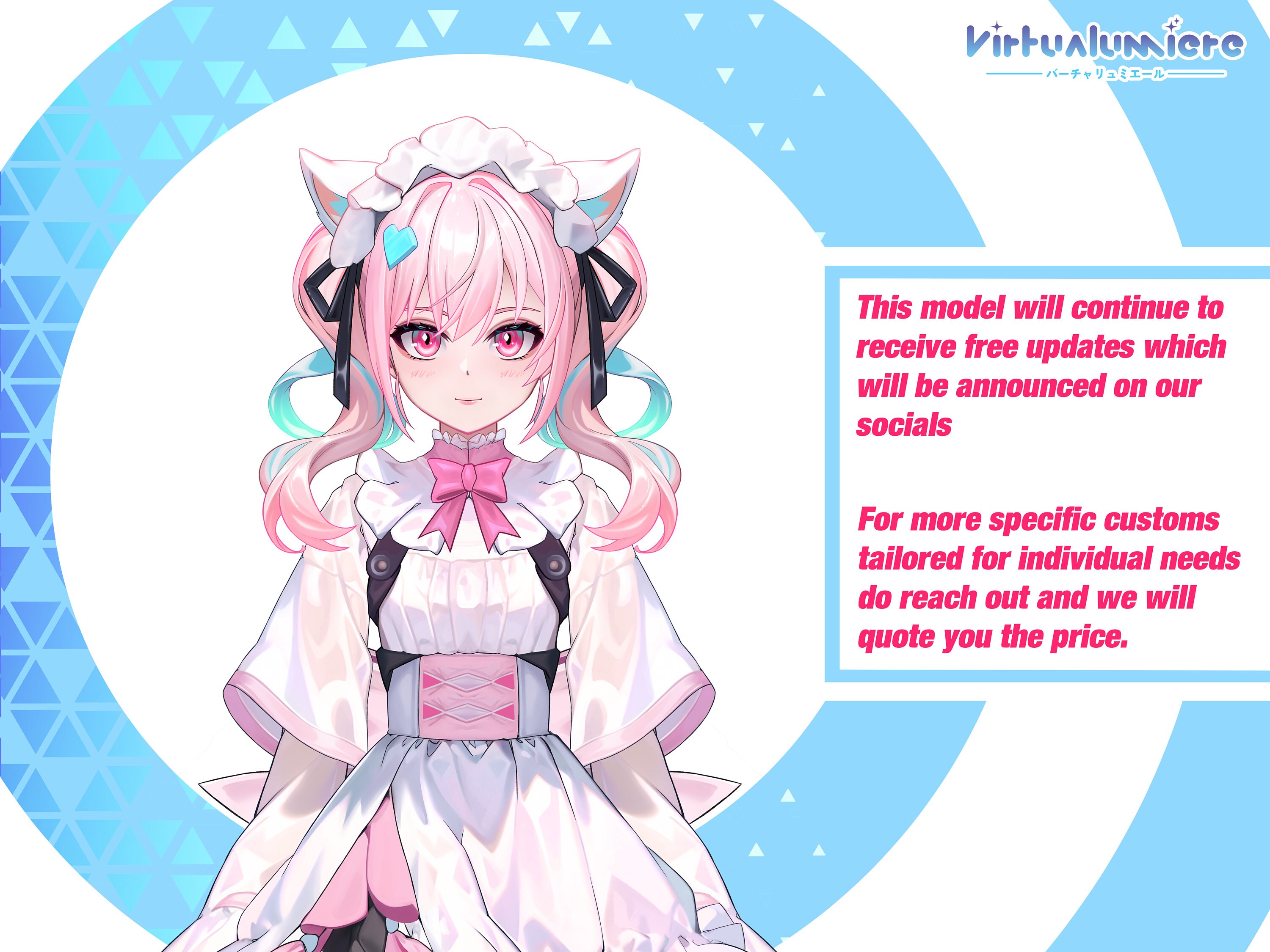 Live2d Vtuber Model/commercial Use Nekomi Vtuber ready to Use Premade ...