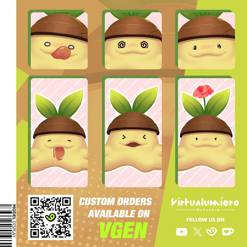 Live2d Vtuber Model Gumoss Vtuber (ready to Use) - Premade Full Body ...