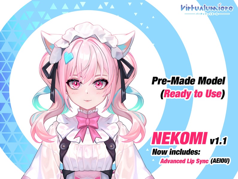 Live2d Vtuber Model/commercial Use! Nekomi Vtuber (ready to Use ...