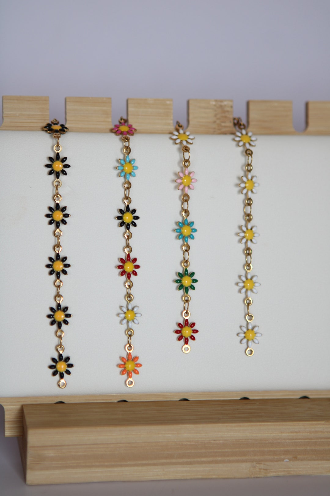 Daisy Chain, Double Sided Daisy, Enamel Jewelry, Permanent Jewelry ...