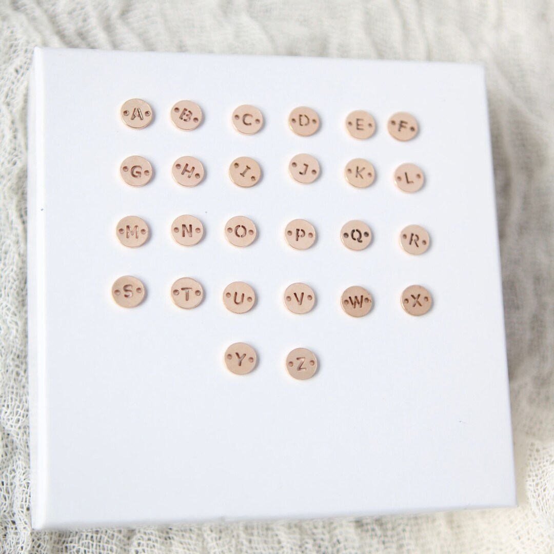 Letter Connectors 6mm 14kt Gold Filled, .925 Sterling Silver Full ...