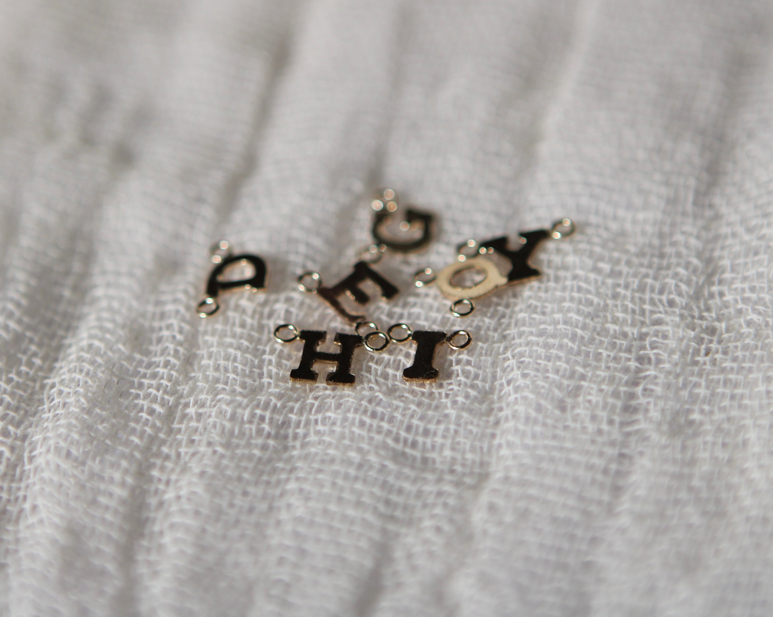 Initial Letter Connector 14K Gold Filled/.925 Sterling Silver Double ...