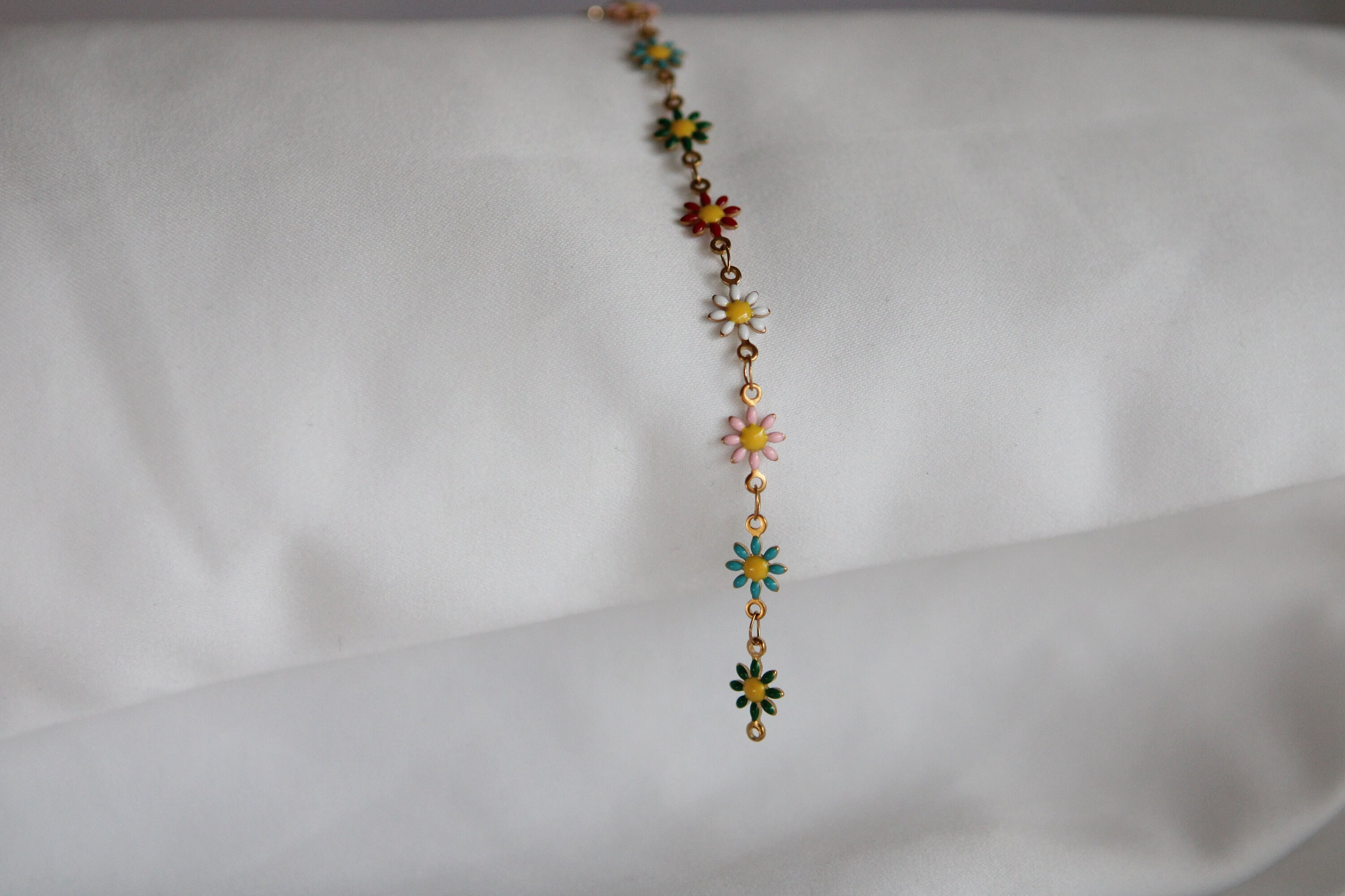 Daisy Chain, Double Sided Daisy, Enamel Jewelry, Permanent Jewelry ...