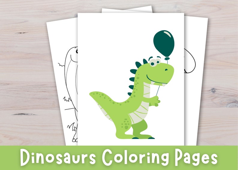 Cute Dinosaur Coloring Book Printable Dino Coloring Pages Baby Dinosaur ...