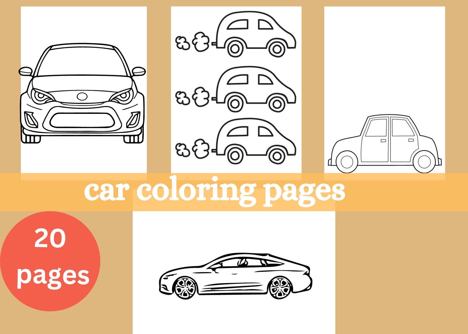 Coloring Printable Classic Sports Car Kids Books Activity Page ...
