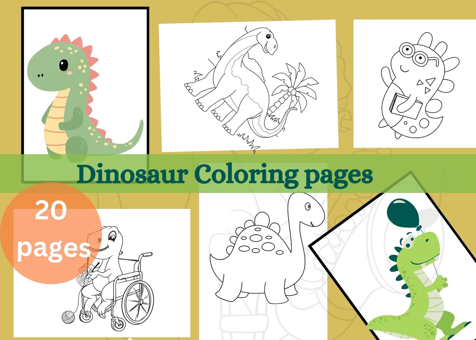 Cute Dinosaur Coloring Book Printable Dino Coloring Pages Baby Dinosaur ...
