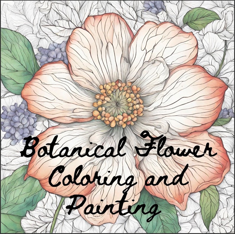 100 Wild Botanical Coloring and Painting Digital Book - Etsy