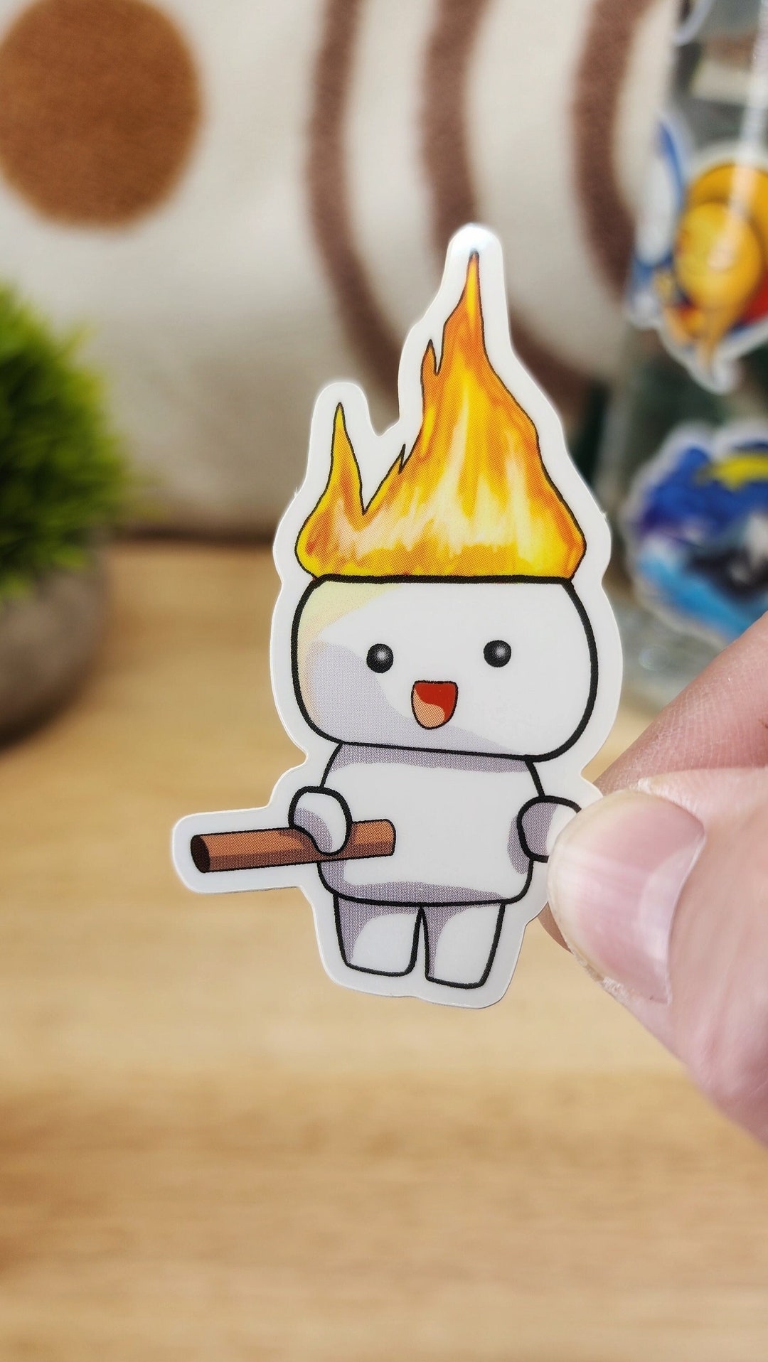 Cute Toasty Marshmallow Vinyl Sticker. Stick on Your Waterbottle ...