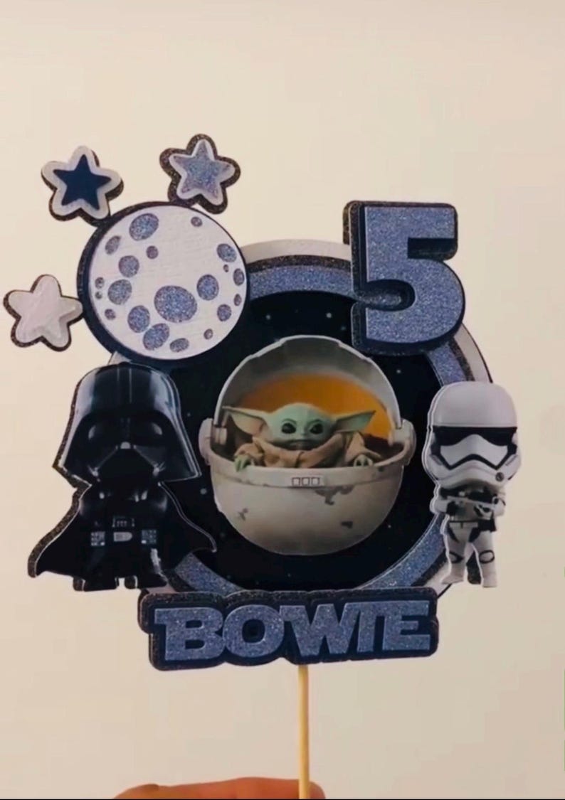 Star Wars Cake Topper Personalized Galactic Themed Decor for Kids ...