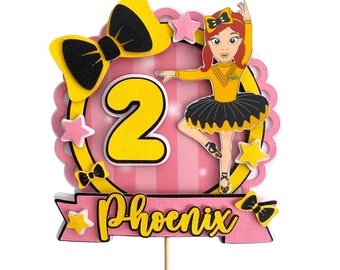 Emma Wiggle Cake Topper the Wiggles Cake Topper Custom Cake Topper Emma ...