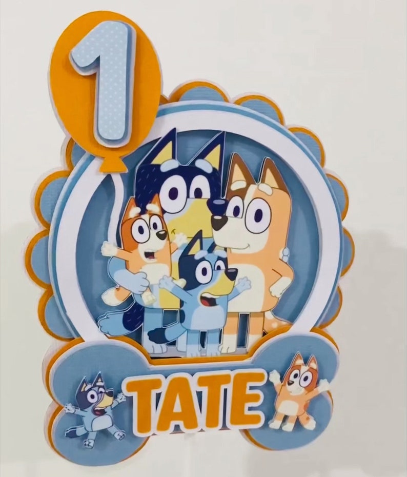 Bluey Cake Topper Bingo Cake Topper Cake Toppers Kids Birthday Birthday ...