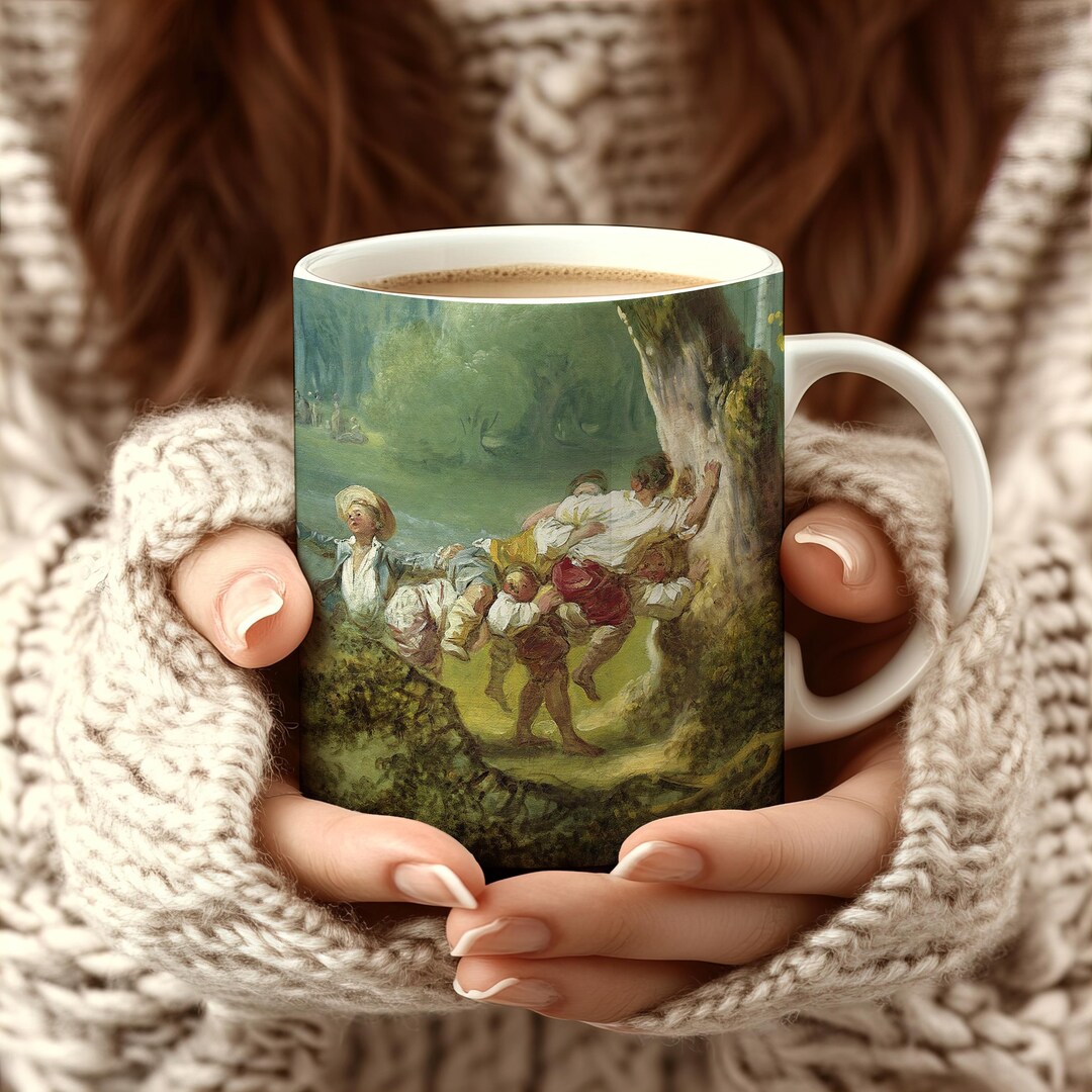 Rococo Mug, 18th Century Art Coffee Cup, Vintage Aesthetic Tea Mug ...