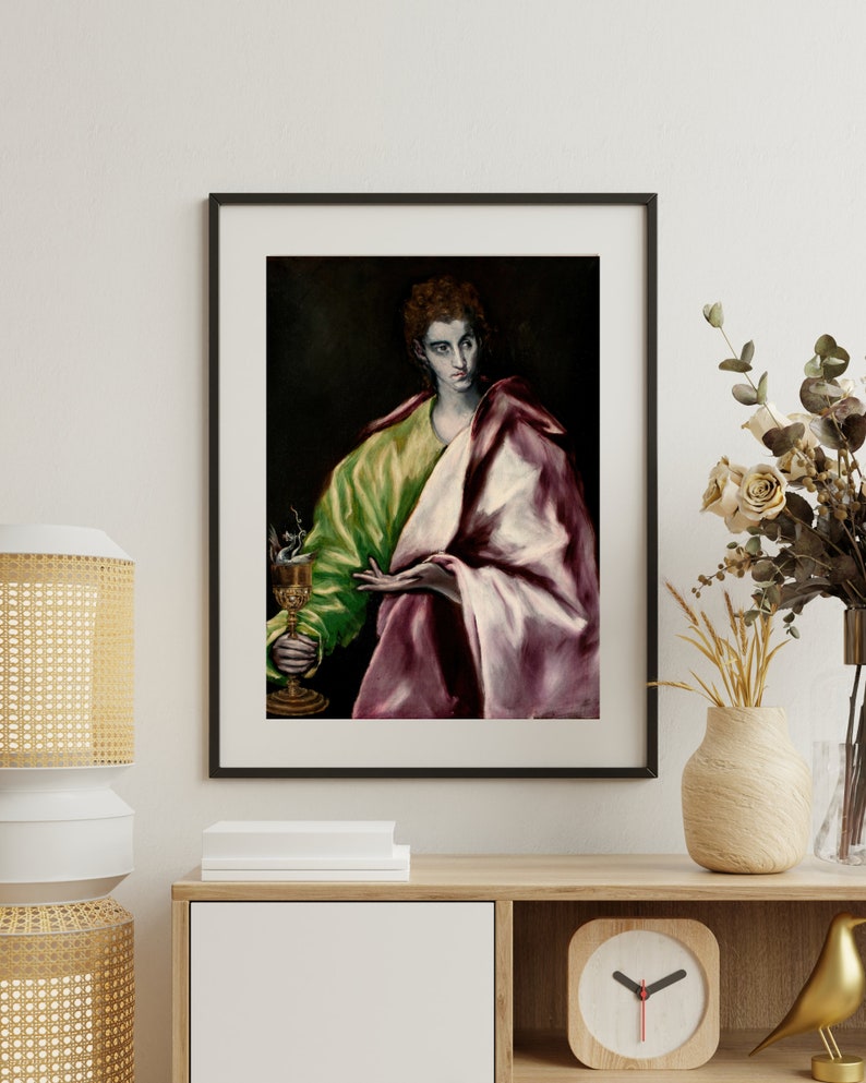 Saint John the Apostle Painting, Vintage Oil Painting, El Greco Artist ...