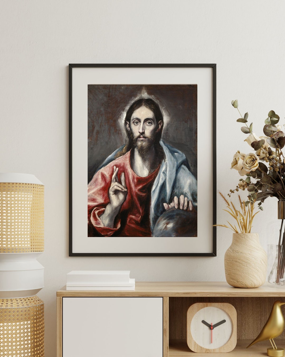 Jesus Christ Gives His Blessing Christian Art Home Blessing DIGITAL ...