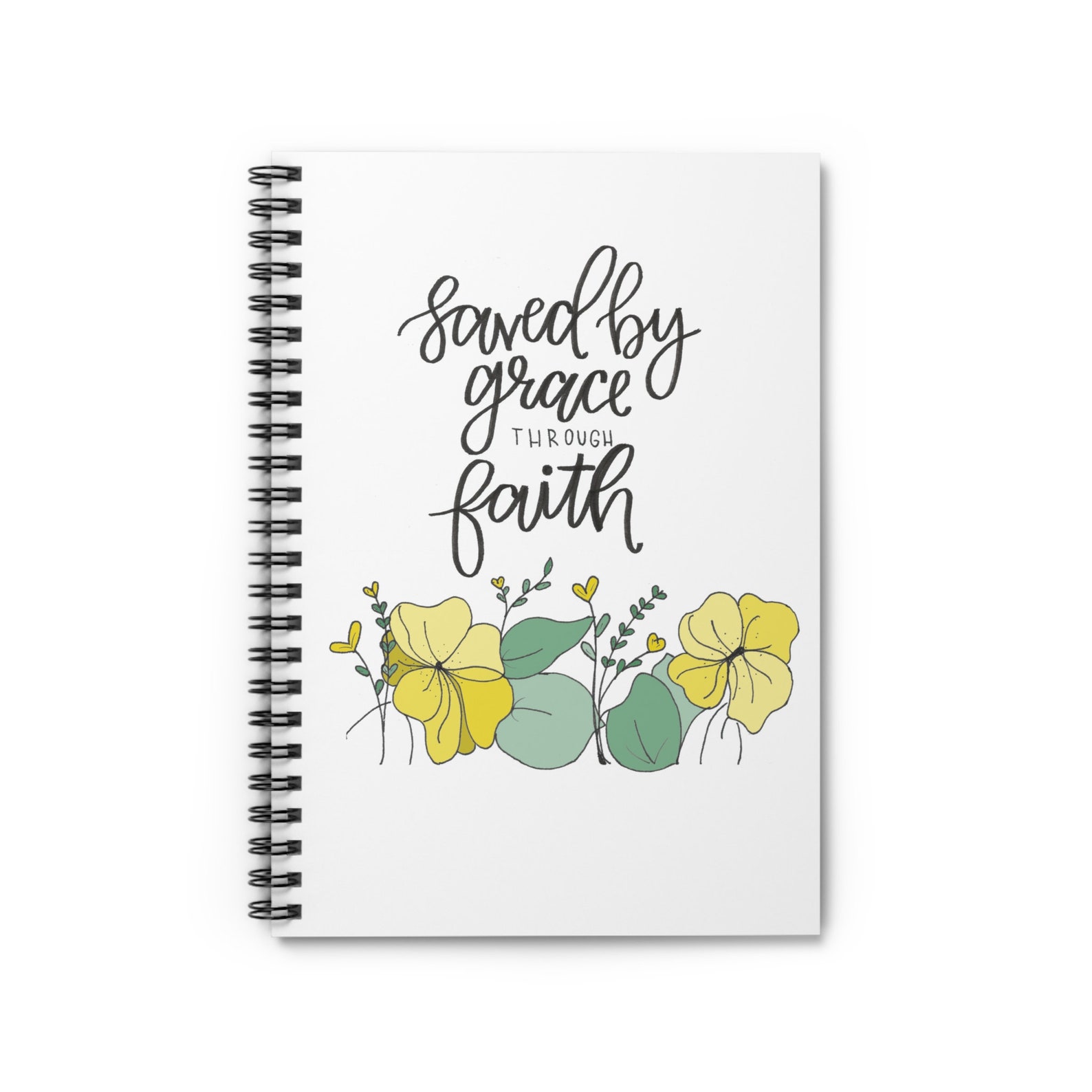 Spiral Notebook, Saved by Grace, Through Faith, Ruled Line, Feelings ...