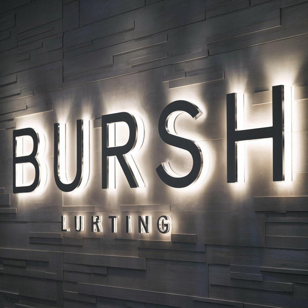 Backlit Metal Business Sign Custom Signs Business Logo Sign Metal Signs ...