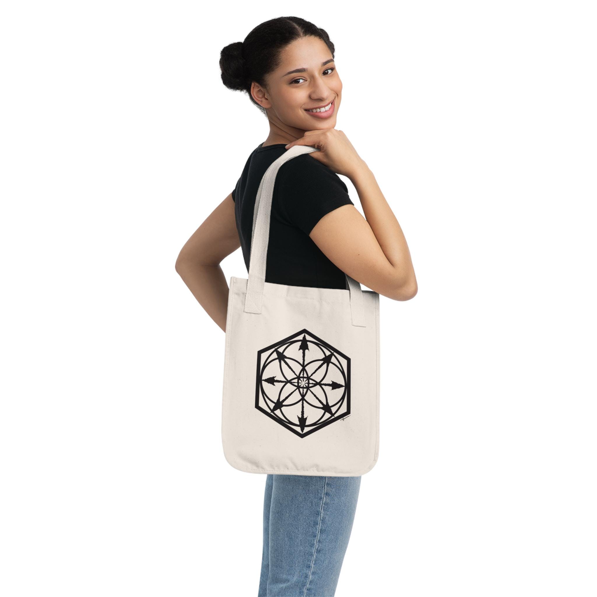 Chaotic Neutral Dnd Alignment Symbol Organic Canvas Tote Bag, for All Your Dungeons and Dragons ...
