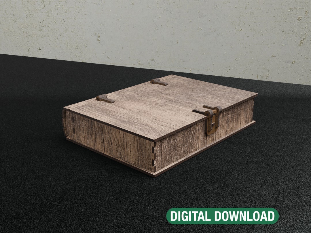 DIY Book Box: Laser Cut Files for Crafting Your Own Wood Box. SVG Cut ...