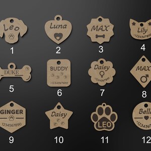 Laser Cut Pet Tag Design Files: Customizable SVG Template (digital ...