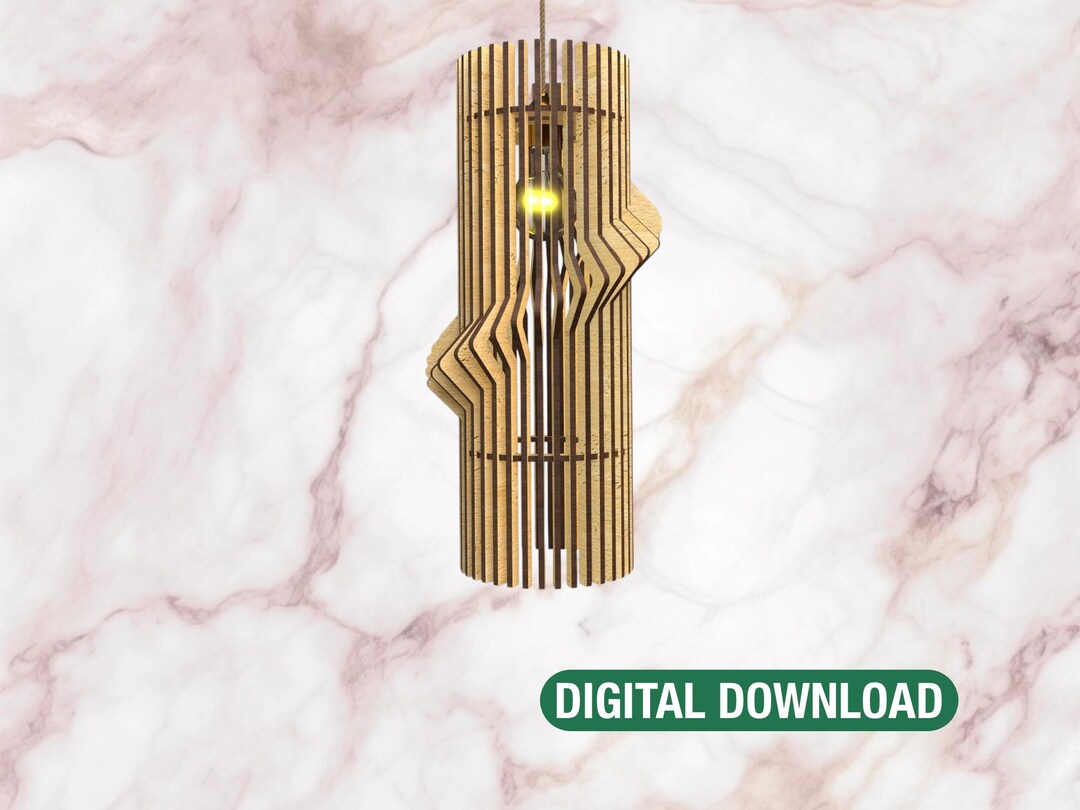 Lamp Laser Cut Files Cylindrical Design. Easy Assembly Digital Pattern ...