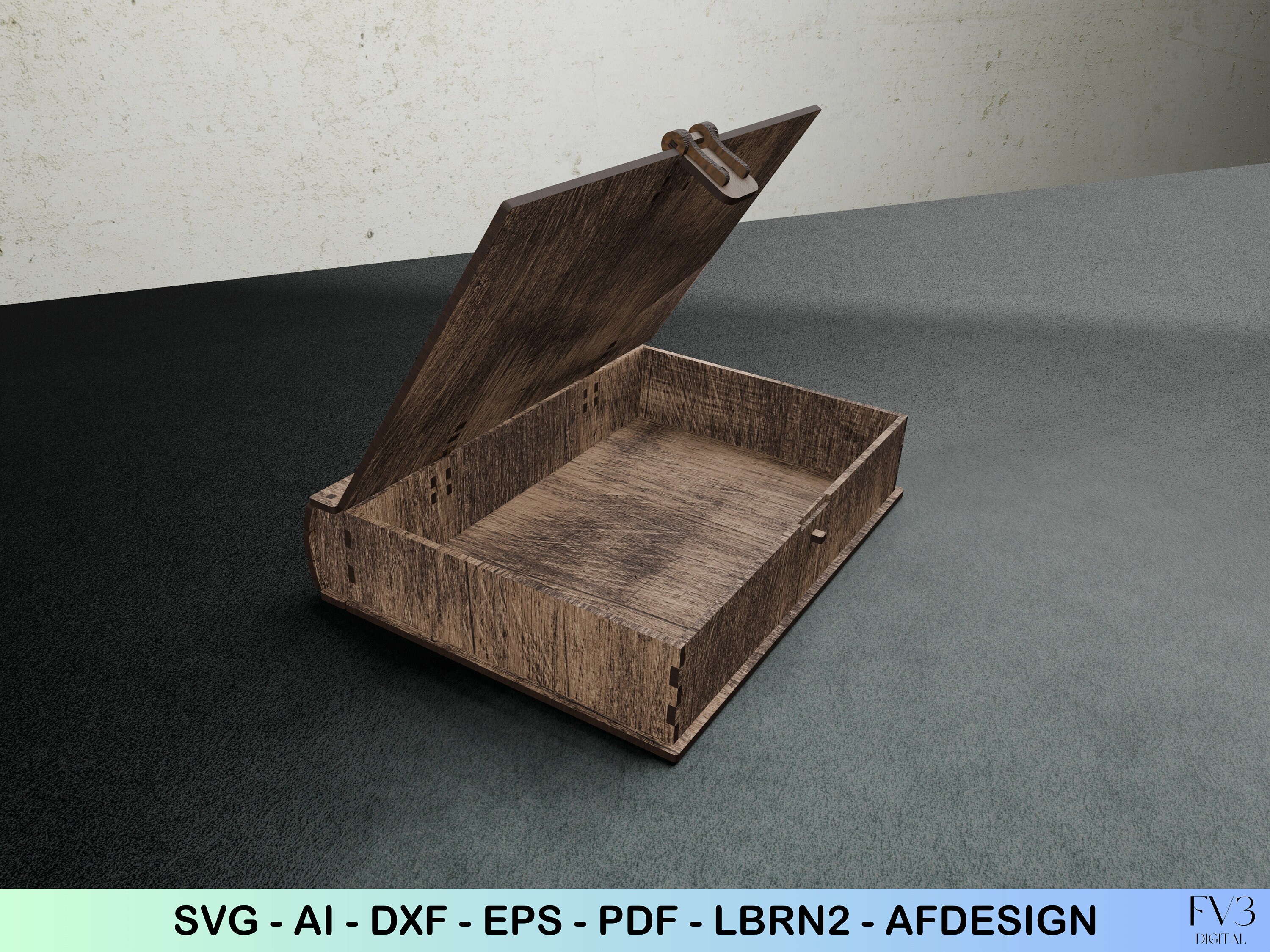 DIY Book Box: Laser Cut Files for Crafting Your Own Wood Box. SVG Cut Files to Create a Unique ...