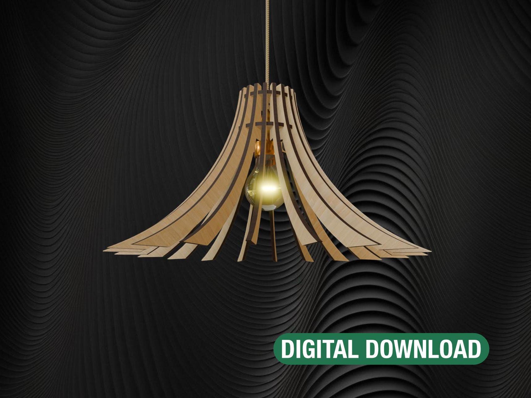 DIY Lamp Laser Cut Files – Easy Assembly Digital Pattern (pdf, Svg, Dxf ...