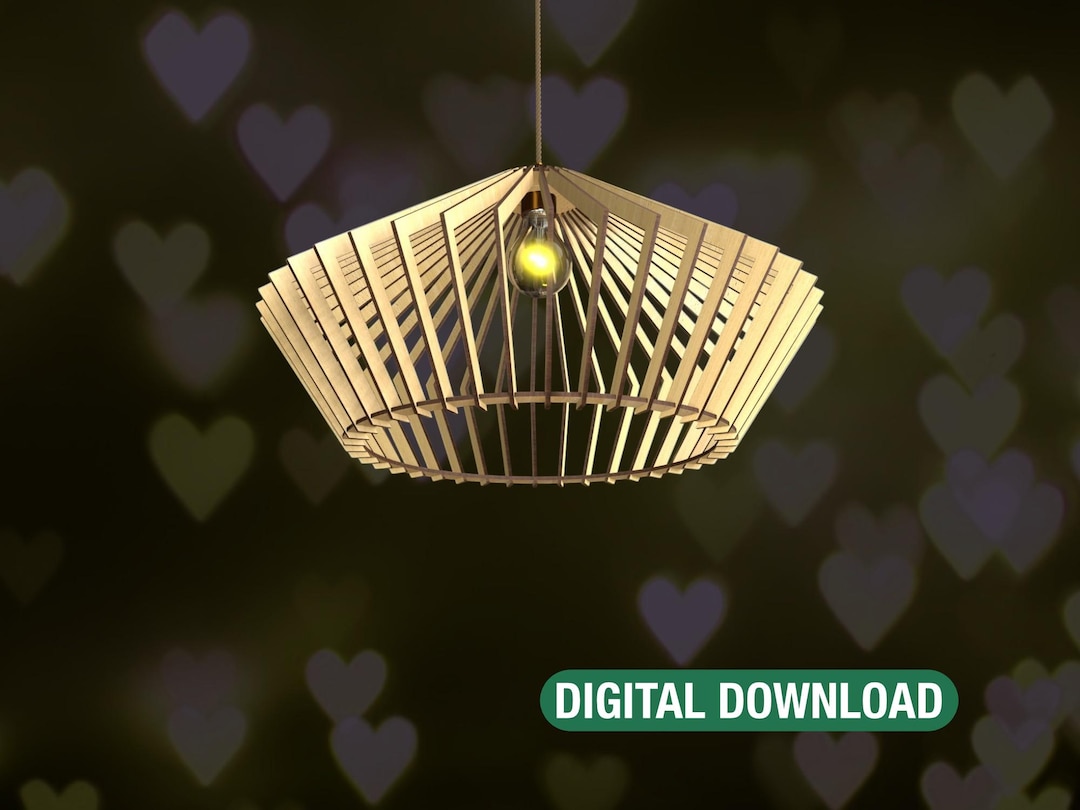 Lamp Laser Cut Files Minimalist Design. Easy Assembly Digital Pattern ...