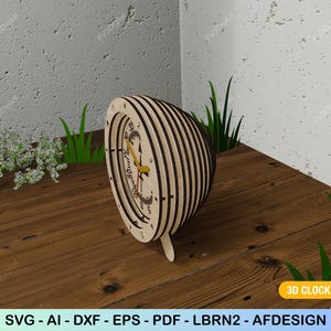 Clock Laser Cut Files - 3D Aviation Inspired Design With 6 Classic ...