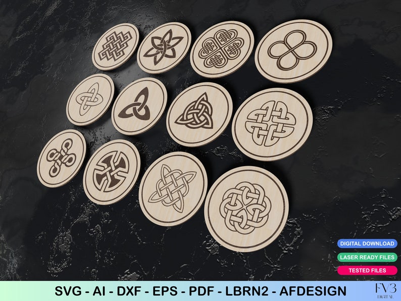 Celtic Knot Coaster SVG Bundle: Laser Cut Files (digital Download) - Etsy