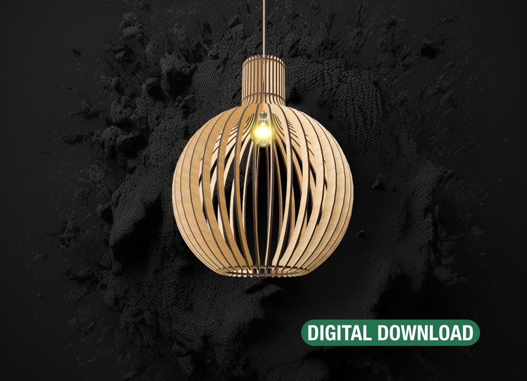 DIY Spherical Lamp Laser Cut Files: Home Decor Project (digital ...