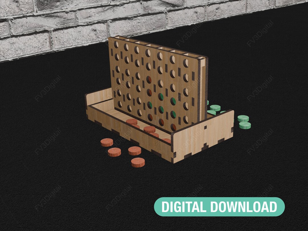 Laser Cut Files Board Game Connect Four SVG Digital Download - DIY ...