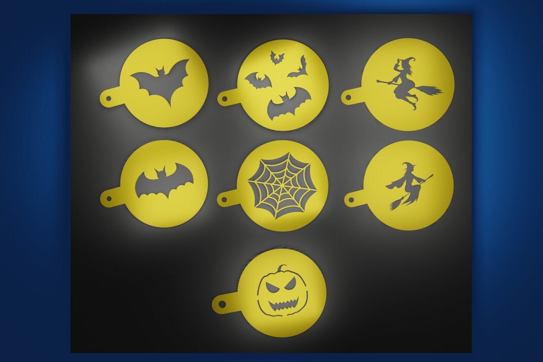 Spooky DIY Stencil Bundle: Bats, Witches, Pumpkins. Craft Your Own ...