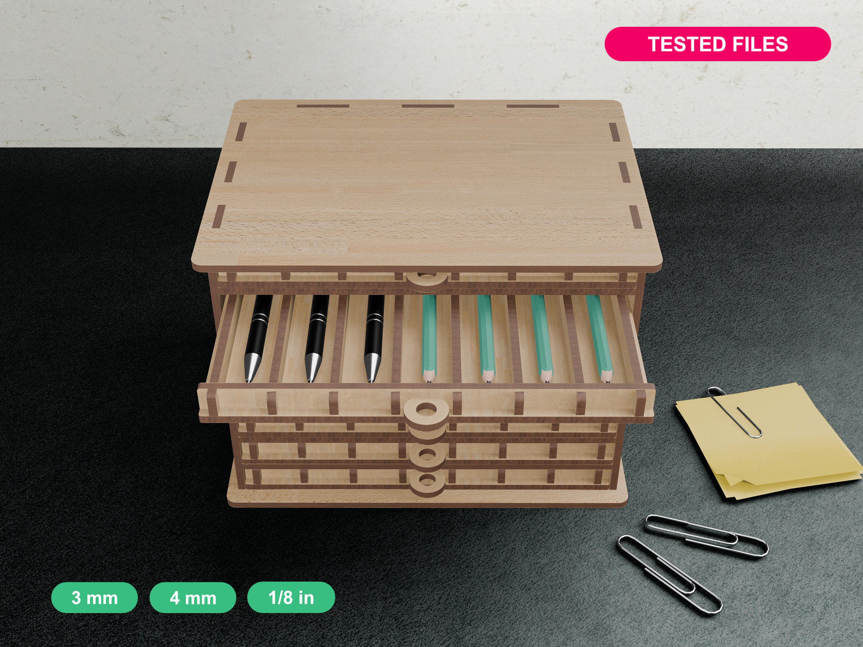 Laser Cut Pen Box Digital Download: Craft Your Perfect Pen Display ...