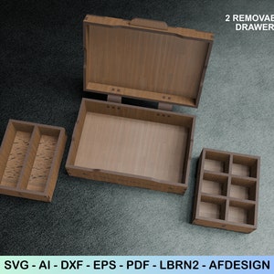 DIY Jewelry Box With Drawers SVG Files - Instant Download, Organize in ...