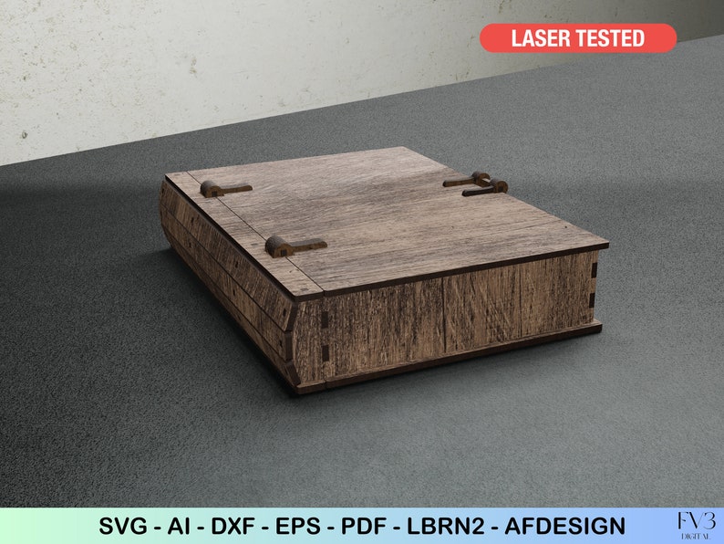 DIY Book Box: Laser Cut Files for Crafting Your Own Wood Box. SVG Cut ...