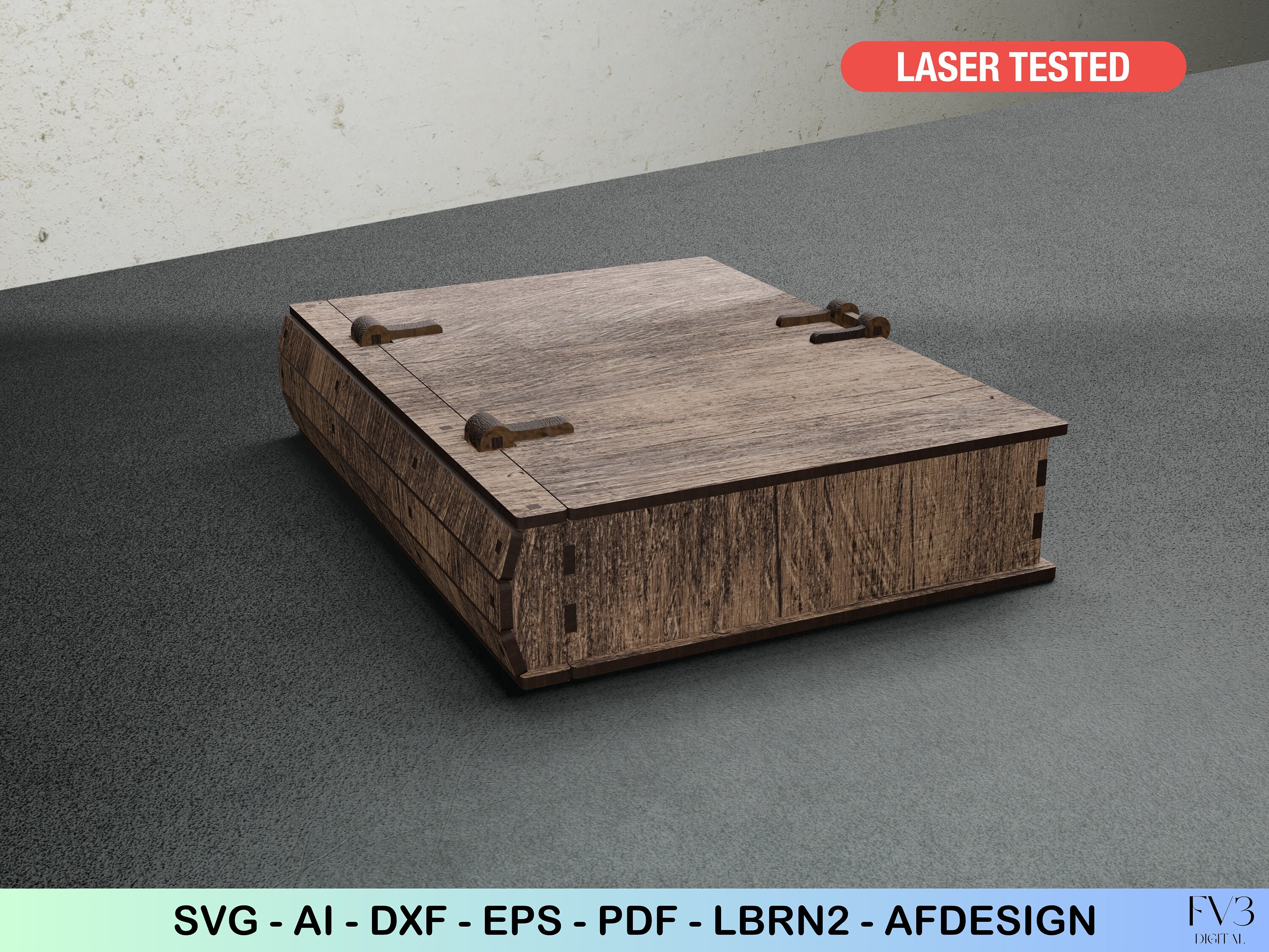 DIY Book Box: Laser Cut Files for Crafting Your Own Wood Box. SVG Cut ...
