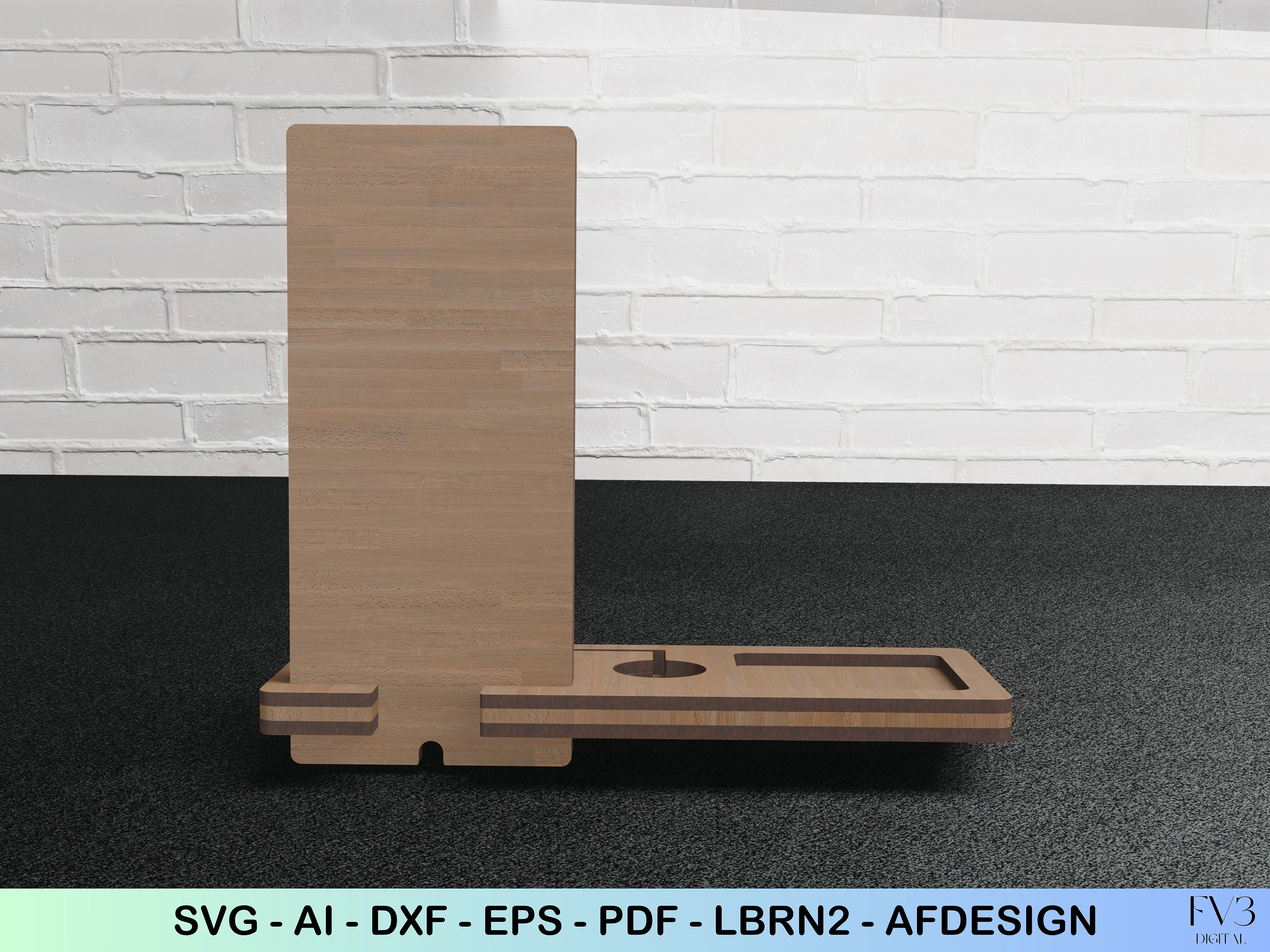 Laser Cut Files for Docking Station. Stand for Phone, Smartwatch ...