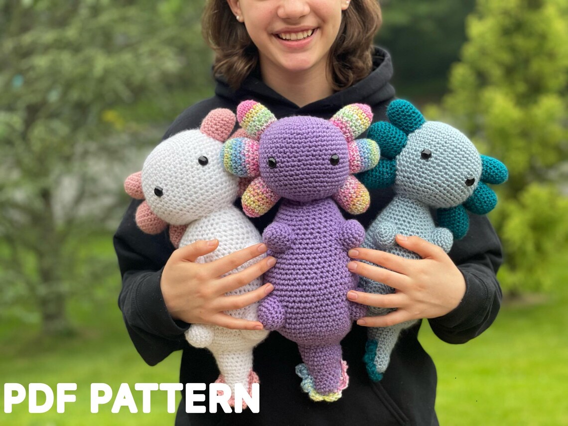 Axolotl CROCHET PATTERN, Amigurumi Tutorial PDF, Crochet Plushie, Cute ...
