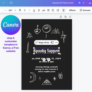 Spooky Dinner Party Invite - Etsy