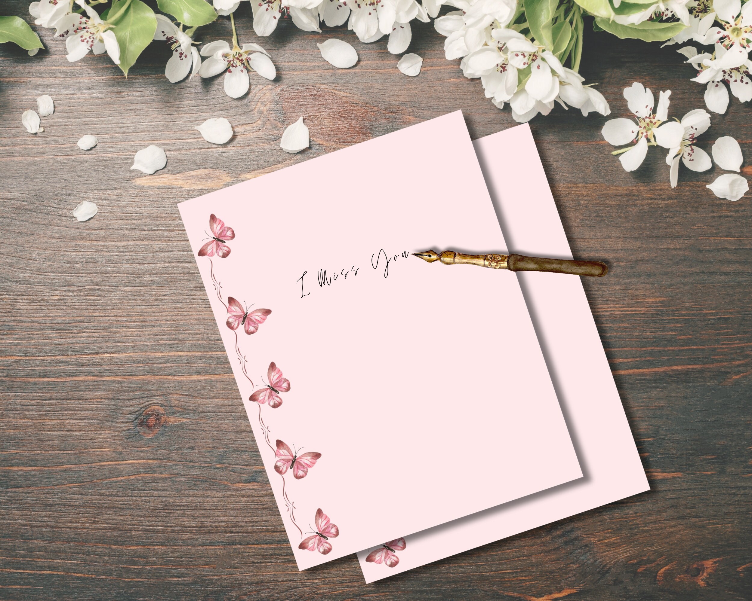 Vintage Letter Writing Paper, Printable Stationery Set, Vintage Lined ...