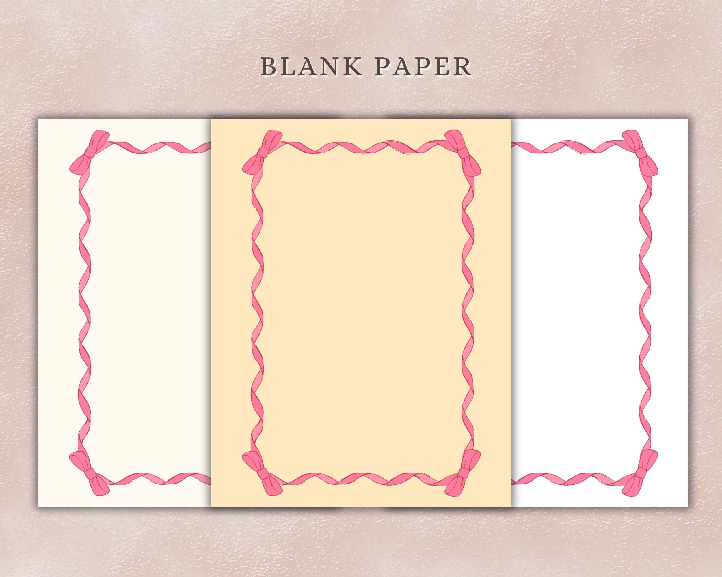 Printable Writing Paper Set, Vintage Coquette, Stationery Printable ...