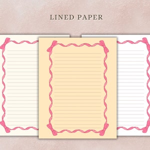 Printable Writing Paper Set, Vintage Coquette, Stationery Printable ...