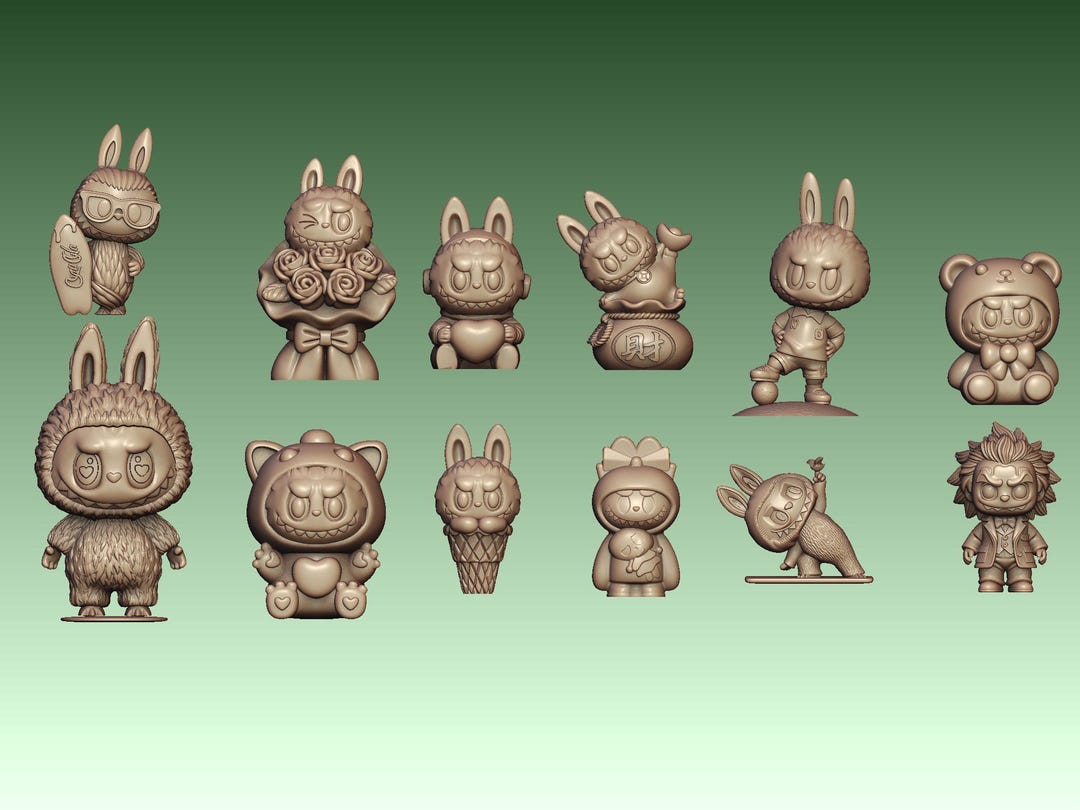 Labubu Urban Art Toy STL File for 3D Printing｜12 Printable Files｜ - Etsy