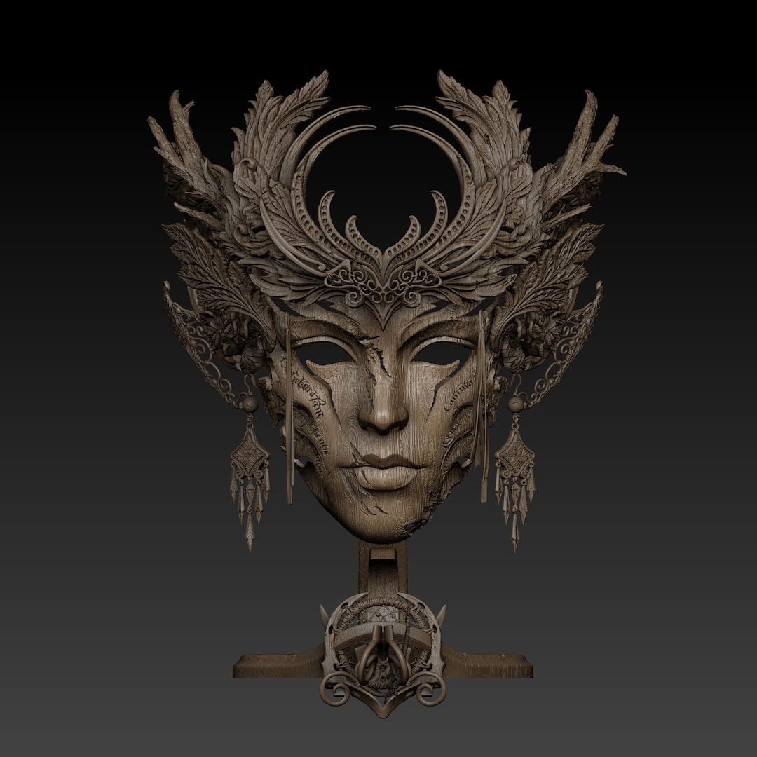 Exquisite Elven Mask 3D Printable Model STL Digital Files - Etsy Hong Kong