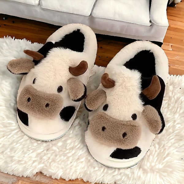 Cow Slippers for Kids - Etsy