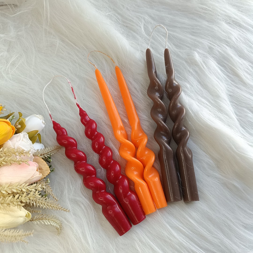 Taper Spiral Candles Festive Candles Candlesticks Home Decor - Etsy